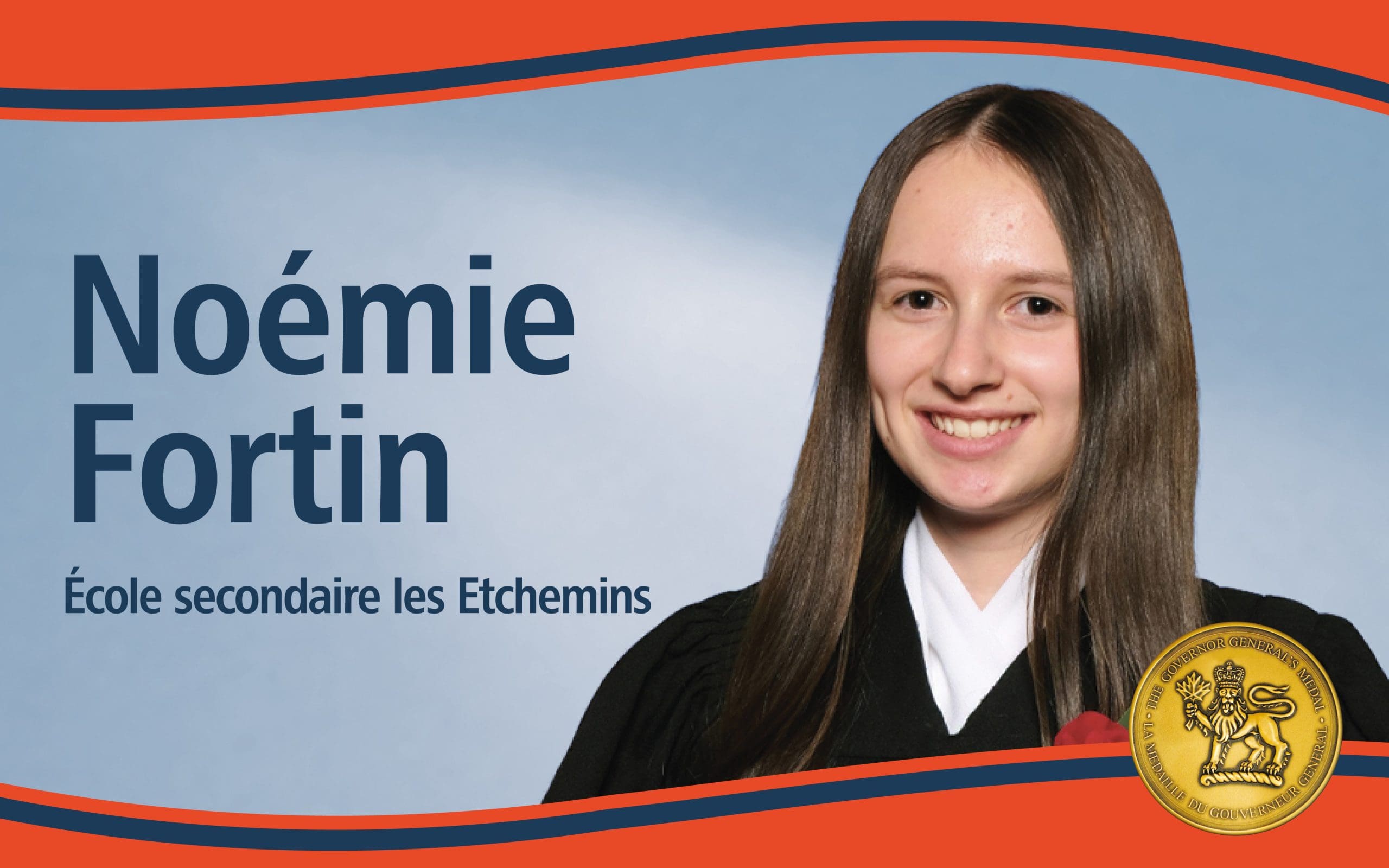 Noémie Fortin, école secondaire les Etchemins - Récipiendaire de la Médaille du Gouverneur ...